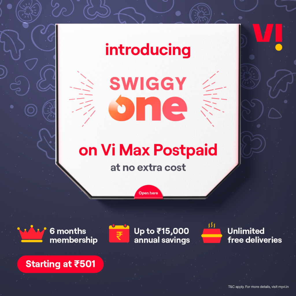Vi Introduces Swiggy One on Vi Max Postpaid Plans - Business Gujarat News
